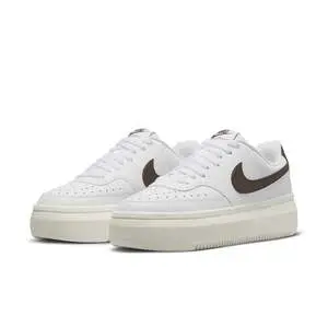 Nike Court Vision Alta Platform Sneakers - White/brown