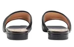 Gucci Double G Quilted Leather Slides