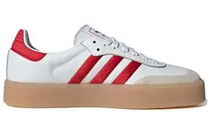 Adidas Sambae Platform Sneakers - Cloud White/better Scarlet/cloud White