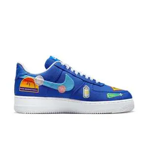 Nike Force 1 '07 'patched Up Los Angeles' Sneakers - Blue/white