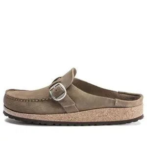 BIRKENSTOCK Buckley Suede Leather Clogs - Tan