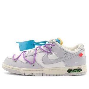 Nike X Off-white Dunk Low "lot 47 Of 50 - Gray/white