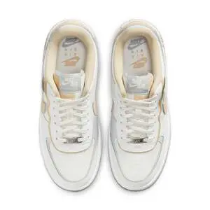 Nike Force 1 Low Shadow Sneakers - White/gold