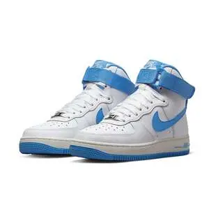 Nike Force 1 High Top Sneakers - White/blue