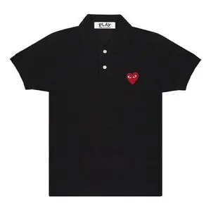 Play Comme Des Garcon Polo Red Emblem - Black