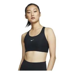 Nike Swoosh Medium-support 1-piece Pad Sports Bra - Black