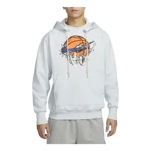 Nike Dri-fit Standard Issue Basketball Hoodie - Grey/multi-color/tan