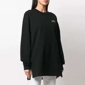 Off-White Arrow Embroidered Flowers Long Hoodie