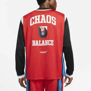 Nike Long-sleeve Basketball Top With Contrasting Colors And Printing