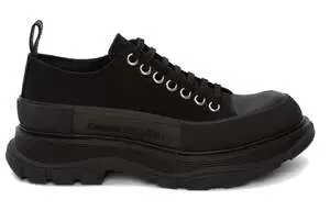Alexander McQueen Tread Slick Lace Up Sneakers - Black