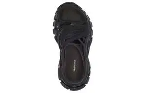 Balenciaga Track Slide Sandals - Black