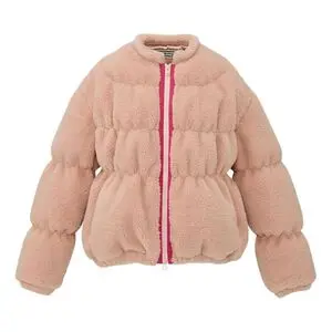 Onitsuka Tiger Crew Neck Down Jacket - Beige/pink