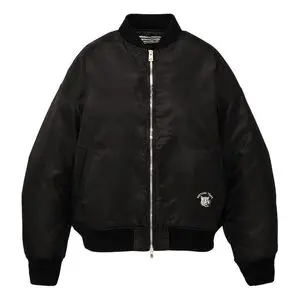 Onitsuka Tiger Embroidered Bomber Jacket - Black