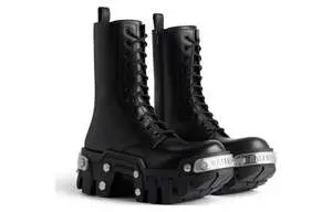 Balenciaga Bulldozer Lace Up Boots