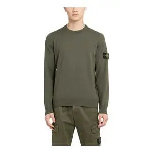 Stone Island STONE ISLAND Logo Patch Crewneck Sweatshirt Olive Green