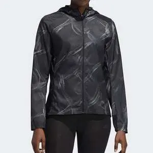 Adidas Training Sports Hooded Jacket With Abstract Print