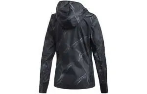Adidas Training Sports Hooded Jacket With Abstract Print