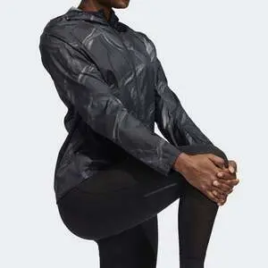 Adidas Training Sports Hooded Jacket With Abstract Print