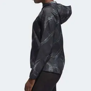Adidas Training Sports Hooded Jacket With Abstract Print