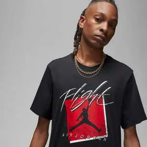 JORDAN Graphic T-shirt 'black - Black/multi-color