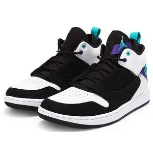 JORDAN Air Fadeaway High Top Sneakers - White/black/blue