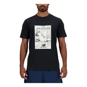 NEW BALANCE Sport Essentials Poster T-shirt Asia Sizing - Black