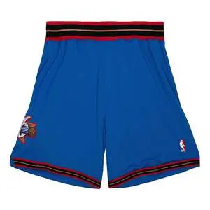 Mitchell & Ness Philadelphia 76ers Alternate Authentic Basketball Shorts - Blue/red/black