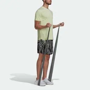 Adidas Solid Color Logo Printing Round Neck Short Sleeve Green T-shirt - Multi-color