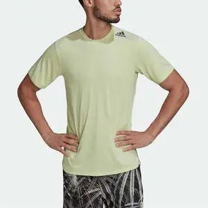 Adidas Solid Color Logo Printing Round Neck Short Sleeve Green T-shirt - Multi-color