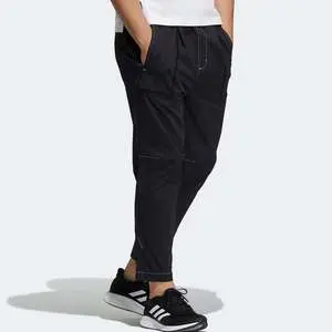 Adidas Side Logo Knit Athleisure Casual Sports Pants Black - Multi-color