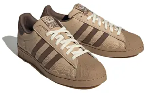 Adidas Originals Superstar Low Top Sneakers - Magic Beige/cargo Brown