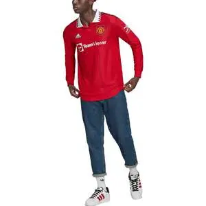 Adidas Manchester United 22/23 Long Sleeve Authentic Home Jersey