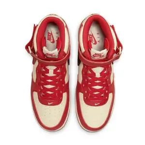 Nike Force 1 Mid '07 Lx 'red Plaid' Sneakers - Whitered