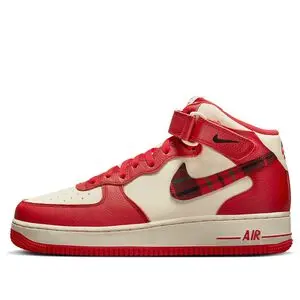 Nike Nike Air Force 1 Mid '07 LX 'Red Plaid' Sneakers Whitered