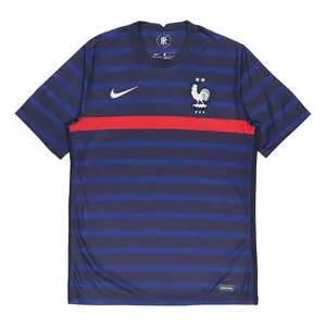 Nike France 20-21 Season Home Fan Edition Short Sleeve Jersey - Blue