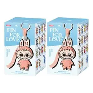 POP MART The Monsters Labubu Pin For Love Plush Pendant Blind Box - Multi-color