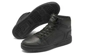 PUMA Rebound Layup Retro High Top Sneakers - Black