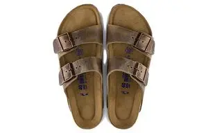 BIRKENSTOCK Arizona Soft Footbed Oiled Leather Sandals - Brown