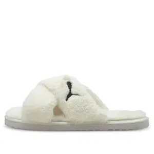PUMA Fluff X Strap Slides - White