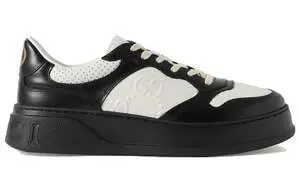 Gucci Gg Embossed Sneakers - White/black