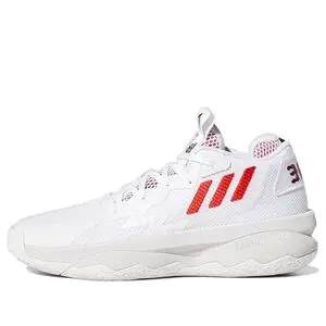 Adidas Dame "dame Time" High Top Sneakers - White/black/red