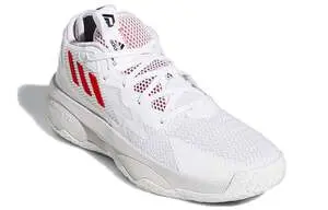 Adidas Dame "dame Time" High Top Sneakers - White/black/red