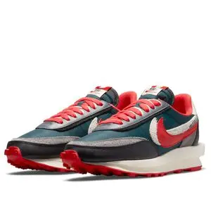 Nike X Sacai X Undercover Ld Waffle "midnight Spruce University Red" Sneakers - Green/black/red