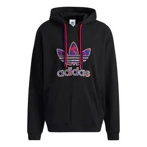 Adidas Originals Graphic Logo Drawstring Hoodie - Black