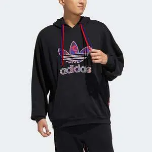 Adidas Originals Graphic Logo Drawstring Hoodie - Black