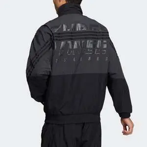 Adidas Logo Alphabet Stand Collar Zip-up Jacket