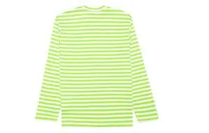 Play Comme Des Garcon Striped Long-sleeve Shirt - Green
