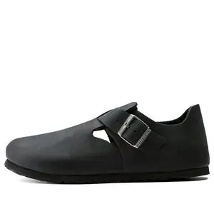 BIRKENSTOCK London Oiled Leather Clogs - Black