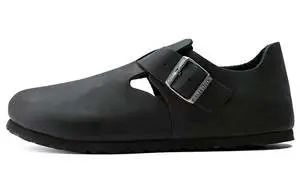 BIRKENSTOCK London Oiled Leather Clogs - Black
