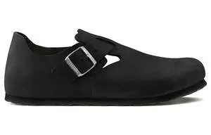 BIRKENSTOCK London Oiled Leather Clogs - Black